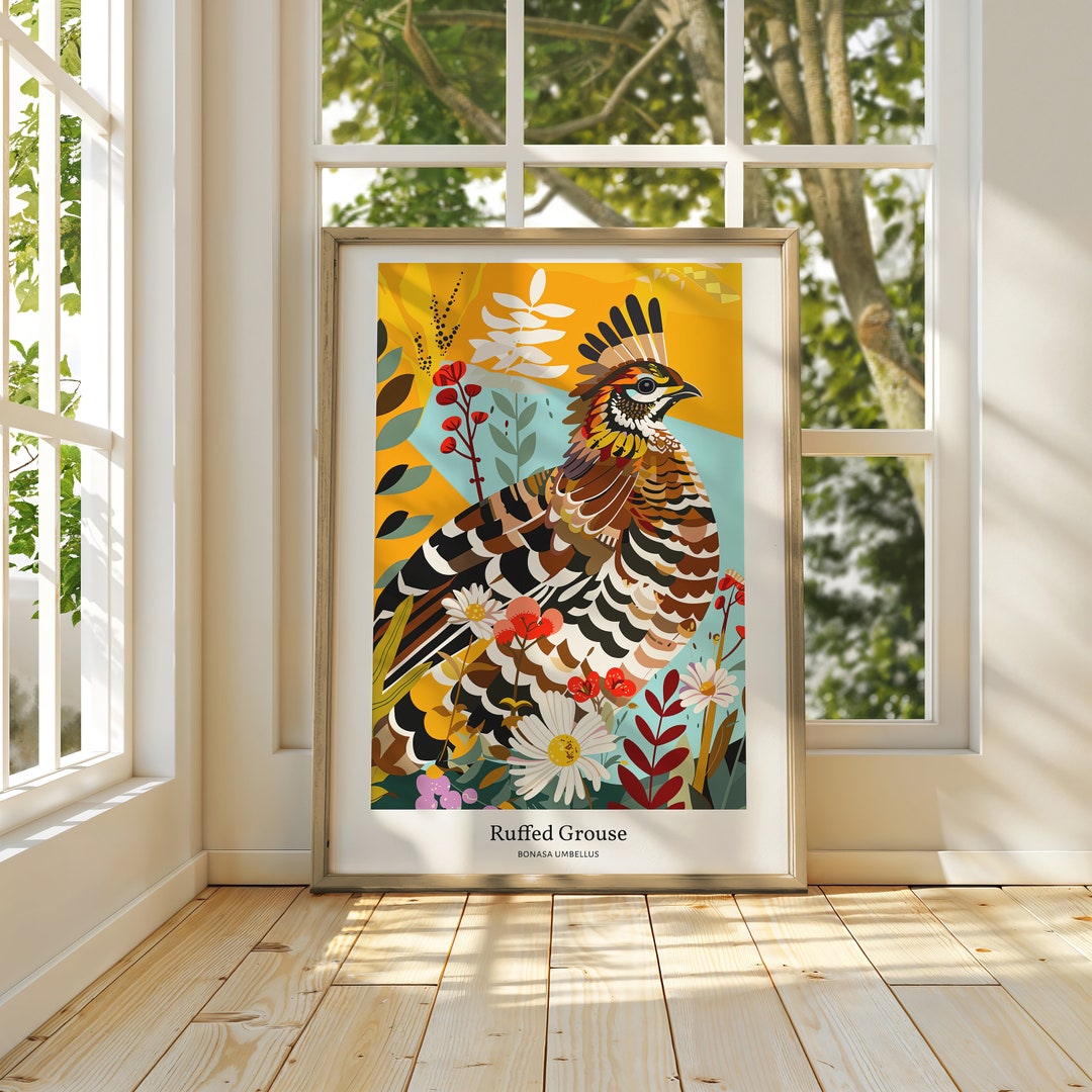 Ruffed Grouse, Pennsylvania State Bird, Museum Quality Print, Vibrant ...