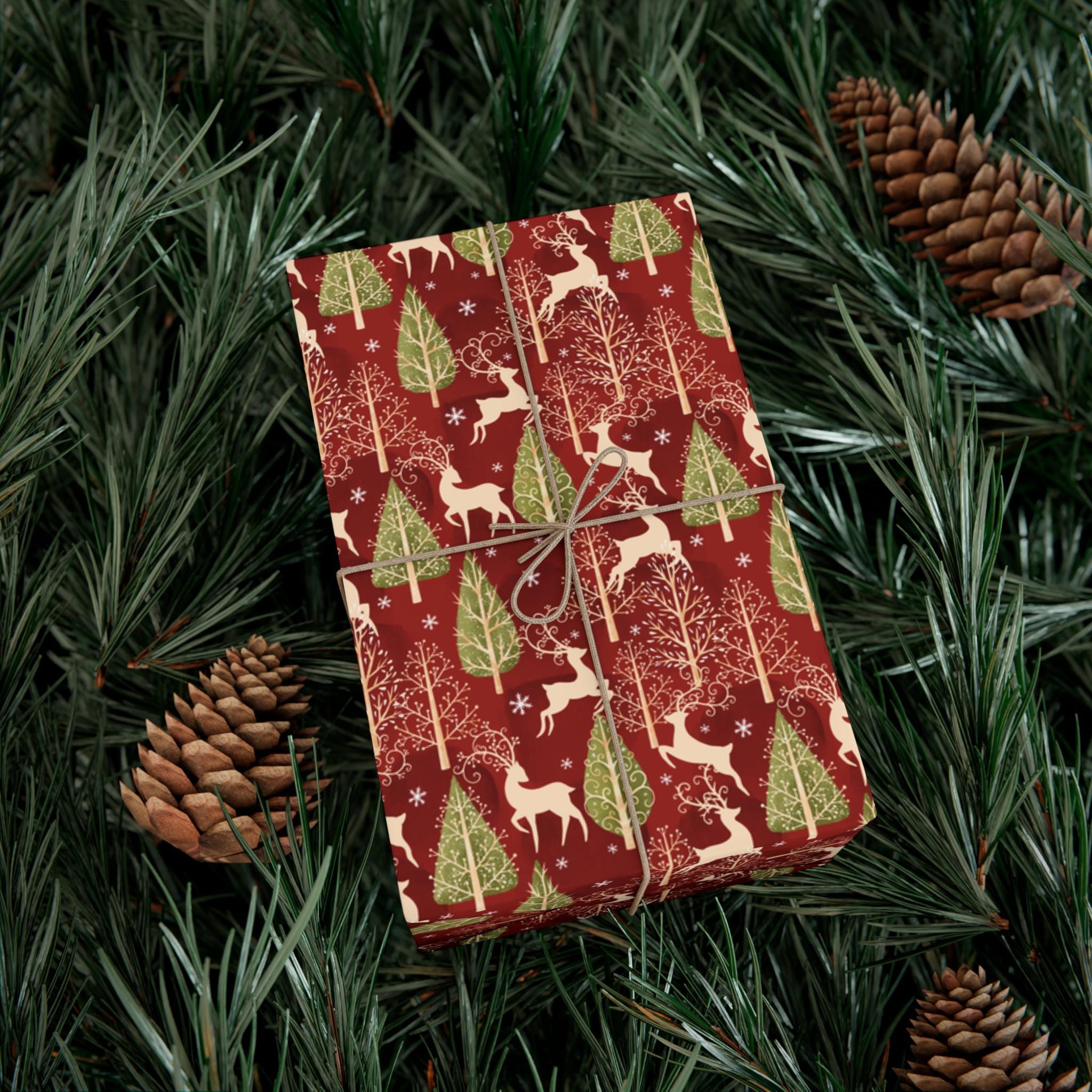 Christmas Wrapping Papers, Holiday Gift Wrap, Vintage Presents Design ...