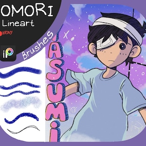 Omori Lineart Brushes: Anime Sketching, Inktober (IBIS PAINT VERSION ...