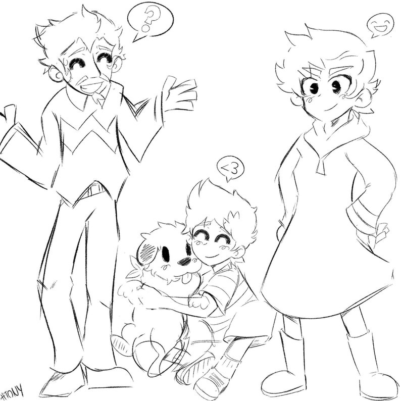 Omori Lineart Brushes: Anime & Cartoon Style (procreate) - Etsy