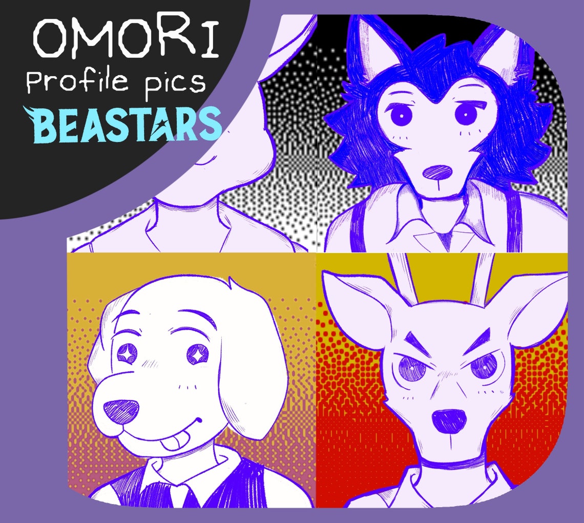 Beastars Omori Styled Custom Profile Pics/portraits / Artwork - Etsy