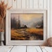 Rustic Oil Painting of Countryside Cabins Print - Etsy