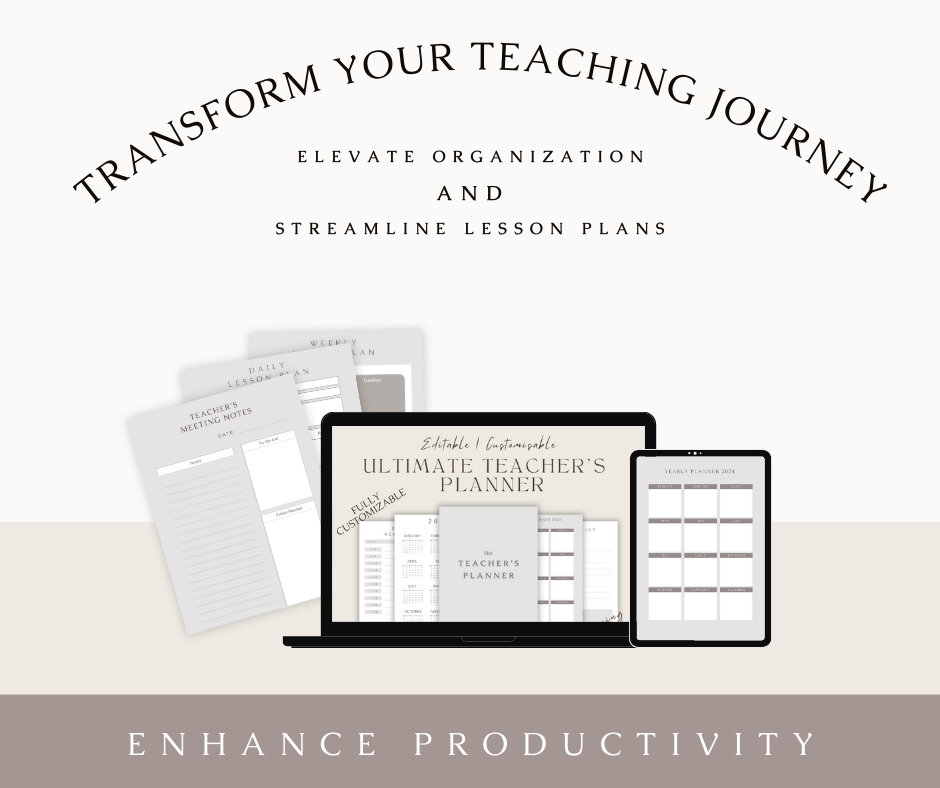 EDITABLE Teacher Planner | Digital Teacher Planner | Fully Customisable ...