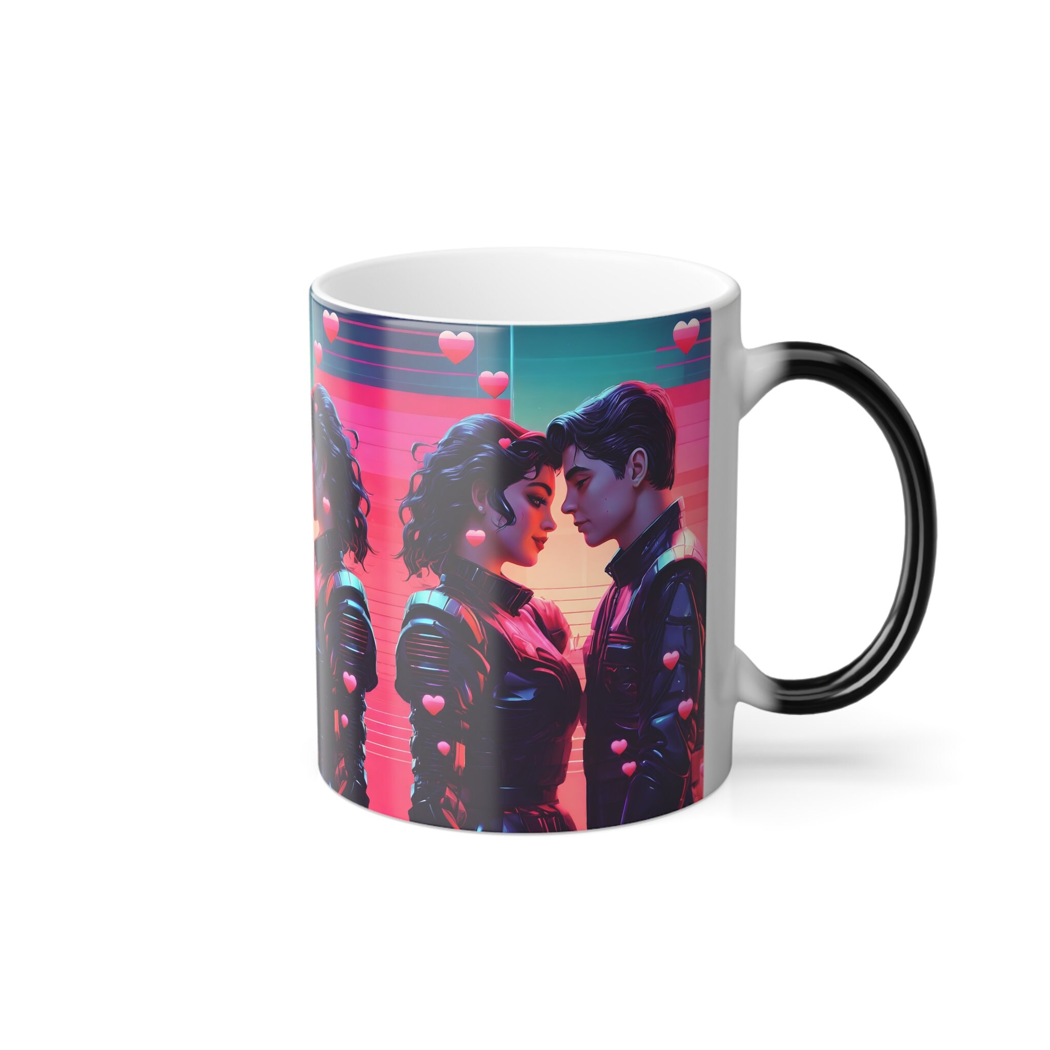 Retro Synthwave Couple Valentines Day Color Morphing Mug, 11oz - Etsy
