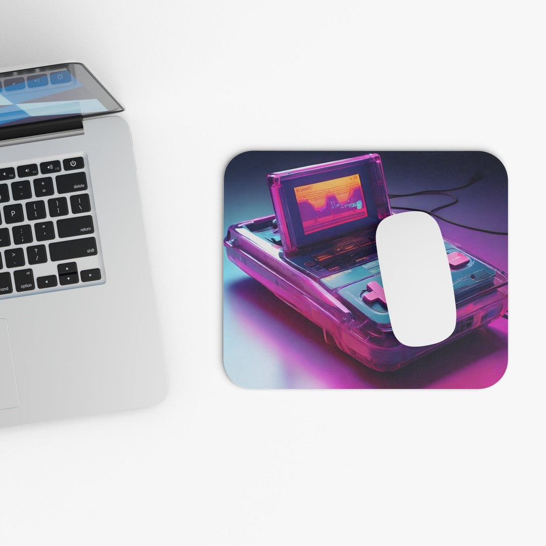 Retro 80s Synthwave Style Game Console Mouse Pad rectangle - Etsy