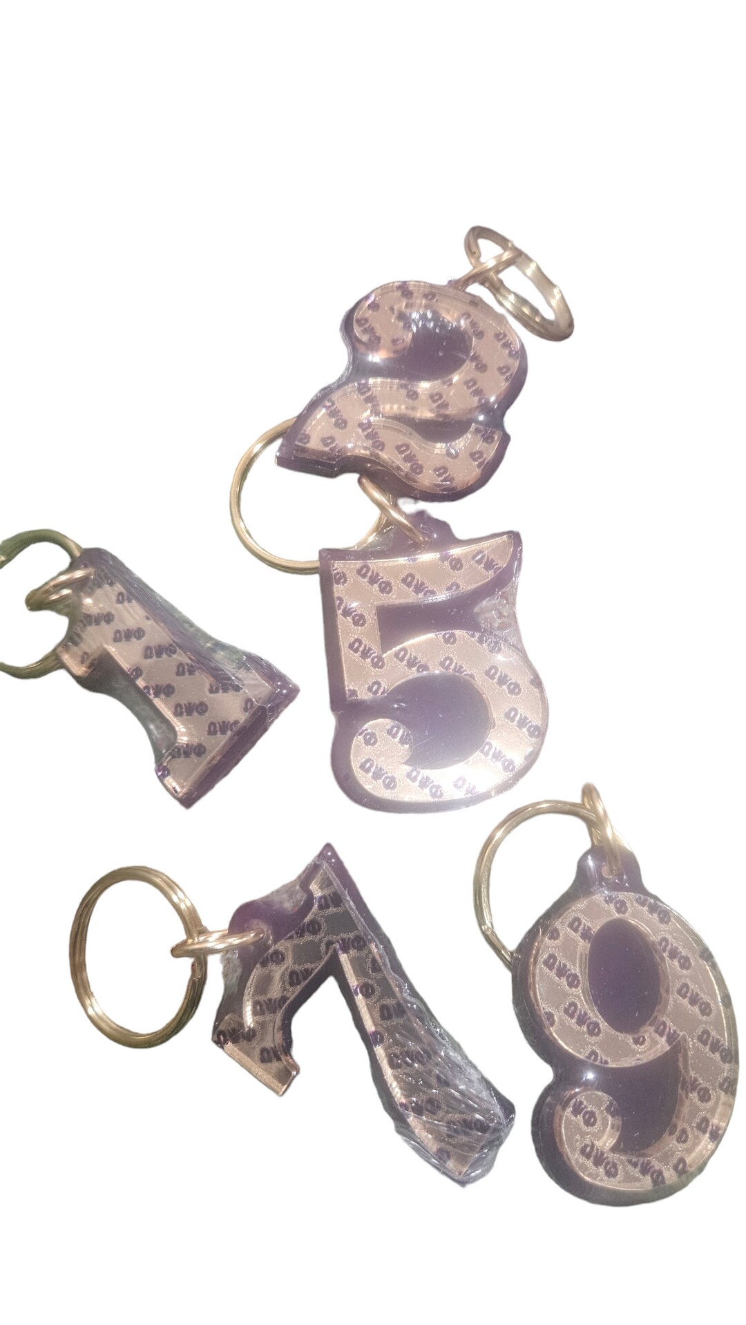 Omega Line Number Keychain - Etsy