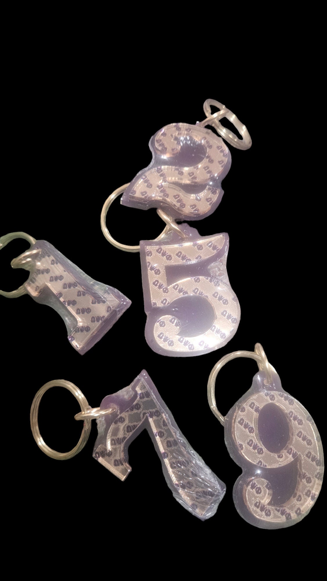 Omega Line Number Keychain - Etsy