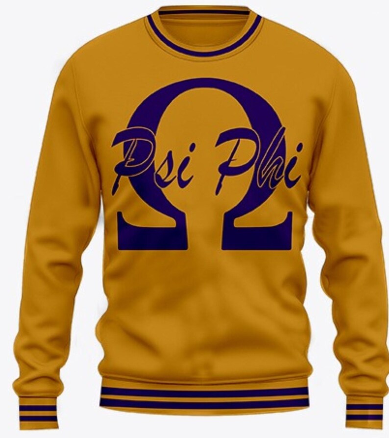 Omega Purple or Gold Embroidered Crew Sweatshirt - Etsy