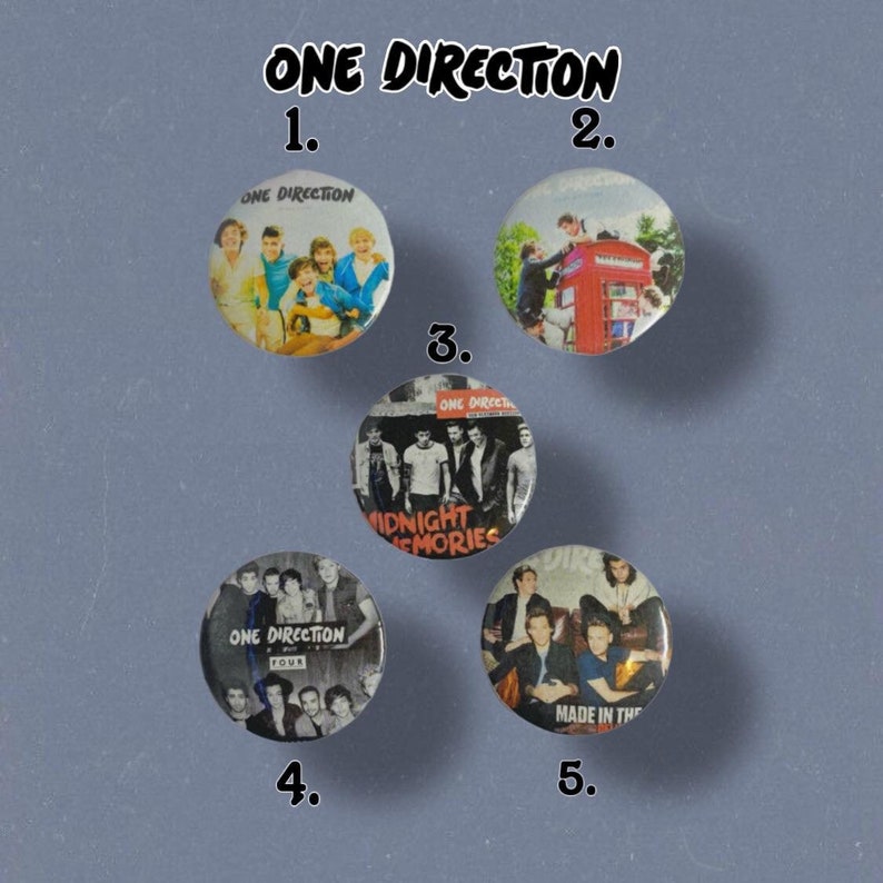 One Direction Album Cover Pins/buttons - Etsy