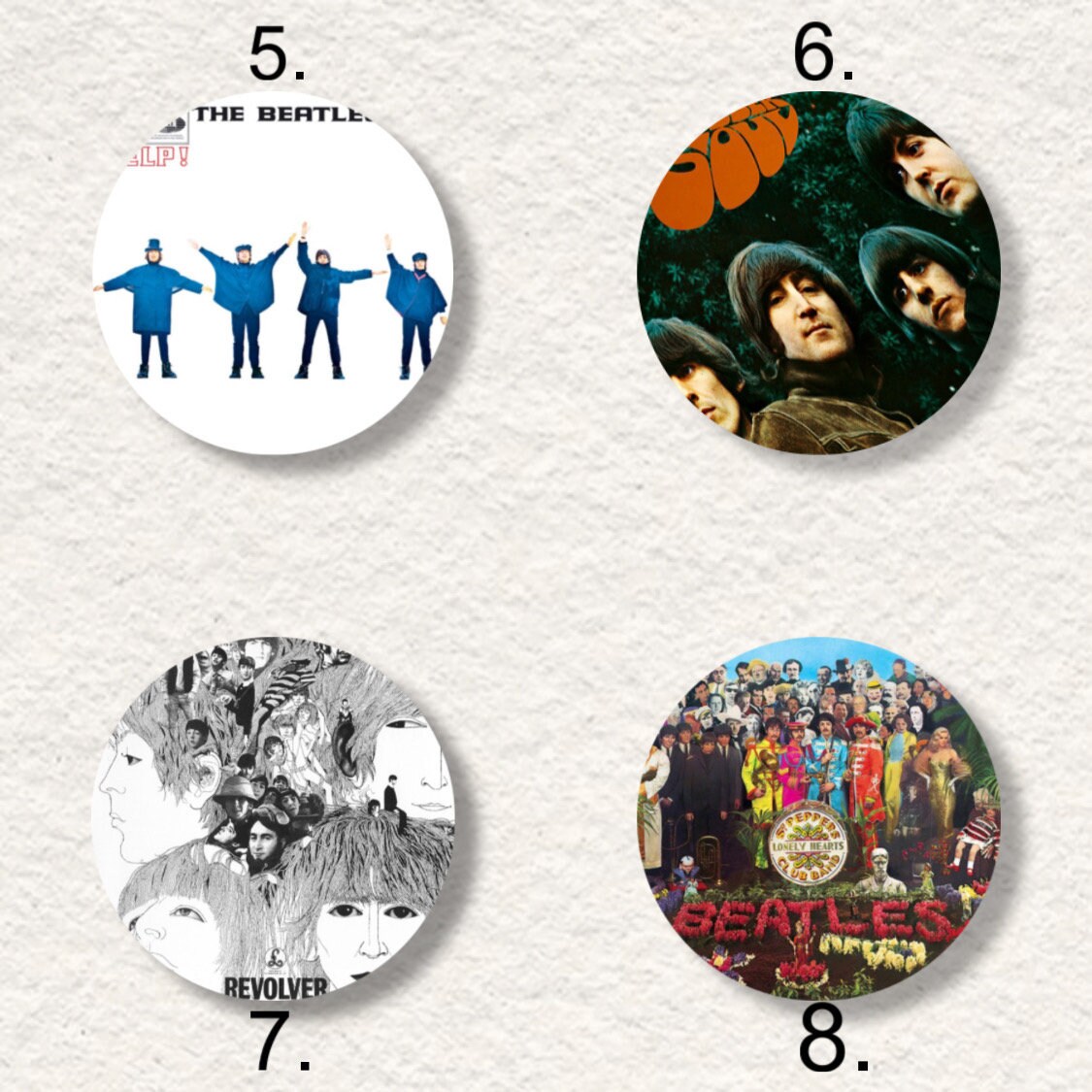 The Beatles Album Cover Pins/buttons - Etsy