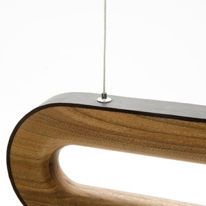 Wood Pendant Linear Light Over Dining Table,living Room,kitchen Island ...