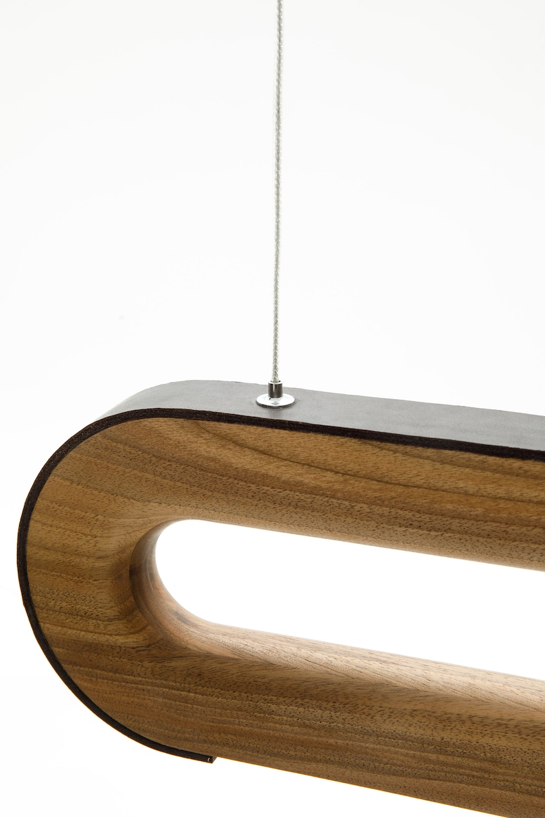 Wood Pendant Linear Light Over Dining Table,living Room,kitchen Island ...