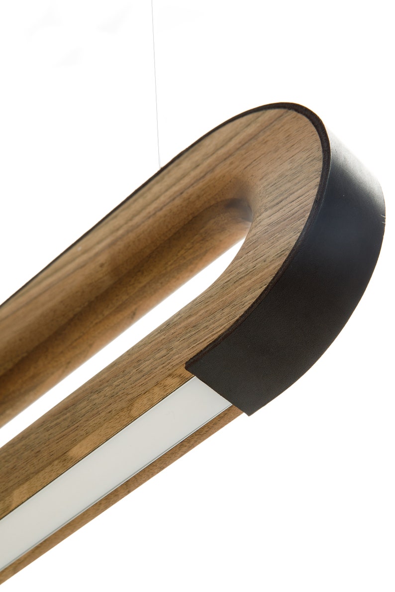 Wood Pendant Linear Light Over Dining Table,living Room,kitchen Island ...