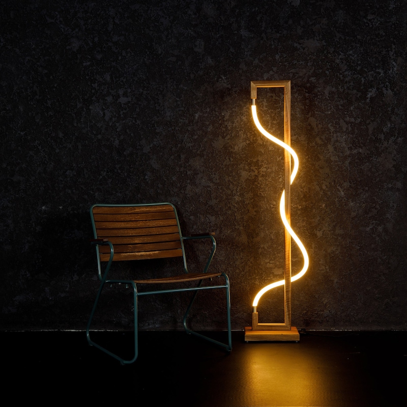 Wooden Led Floor Stand - Etsy