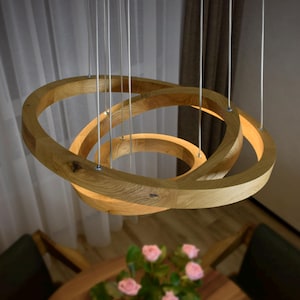Wood Lighting,round Chandelier Lighting Dining Room,kitchen Island ...