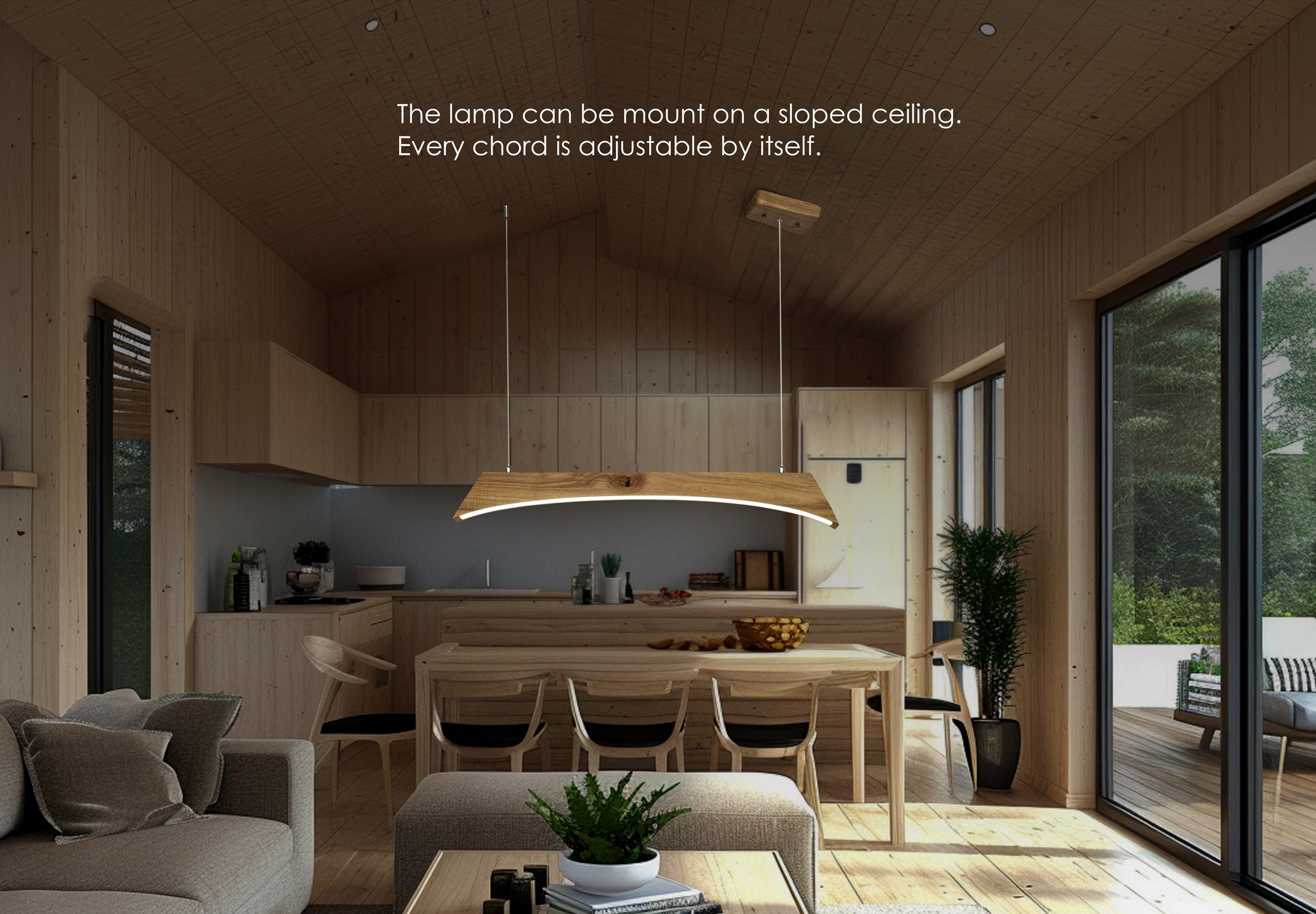 Linear Pendant Light,wooden Ceiling Led Light,chandelier Lighting ...