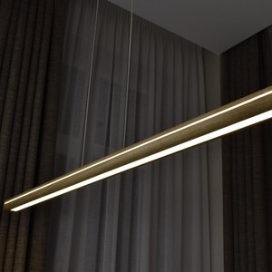Linear Pendant Light,wooden Ceiling Led Light,chandelier Lighting ...