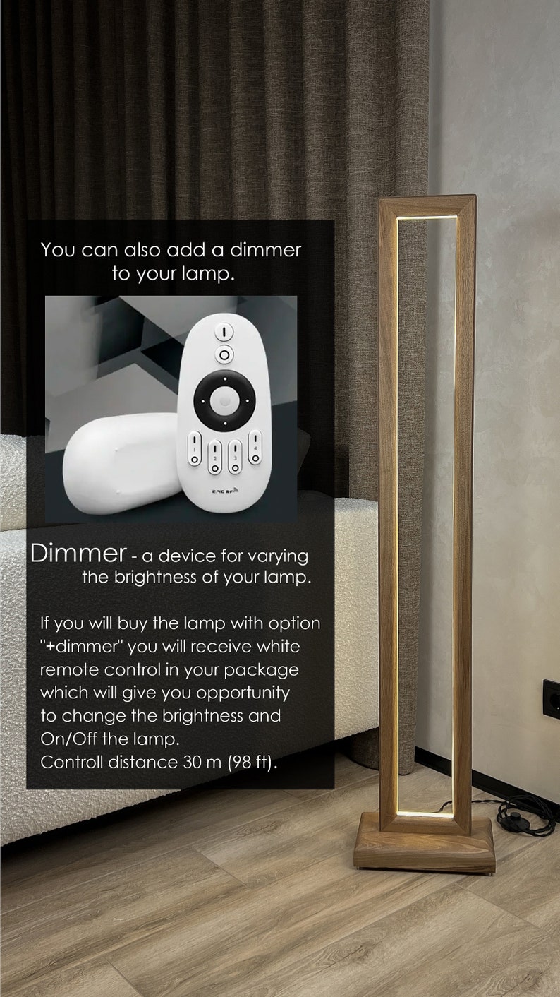 Led Light Arc Floor Lamp,arched Floor Lamp,modern Standing Lamp,wood ...