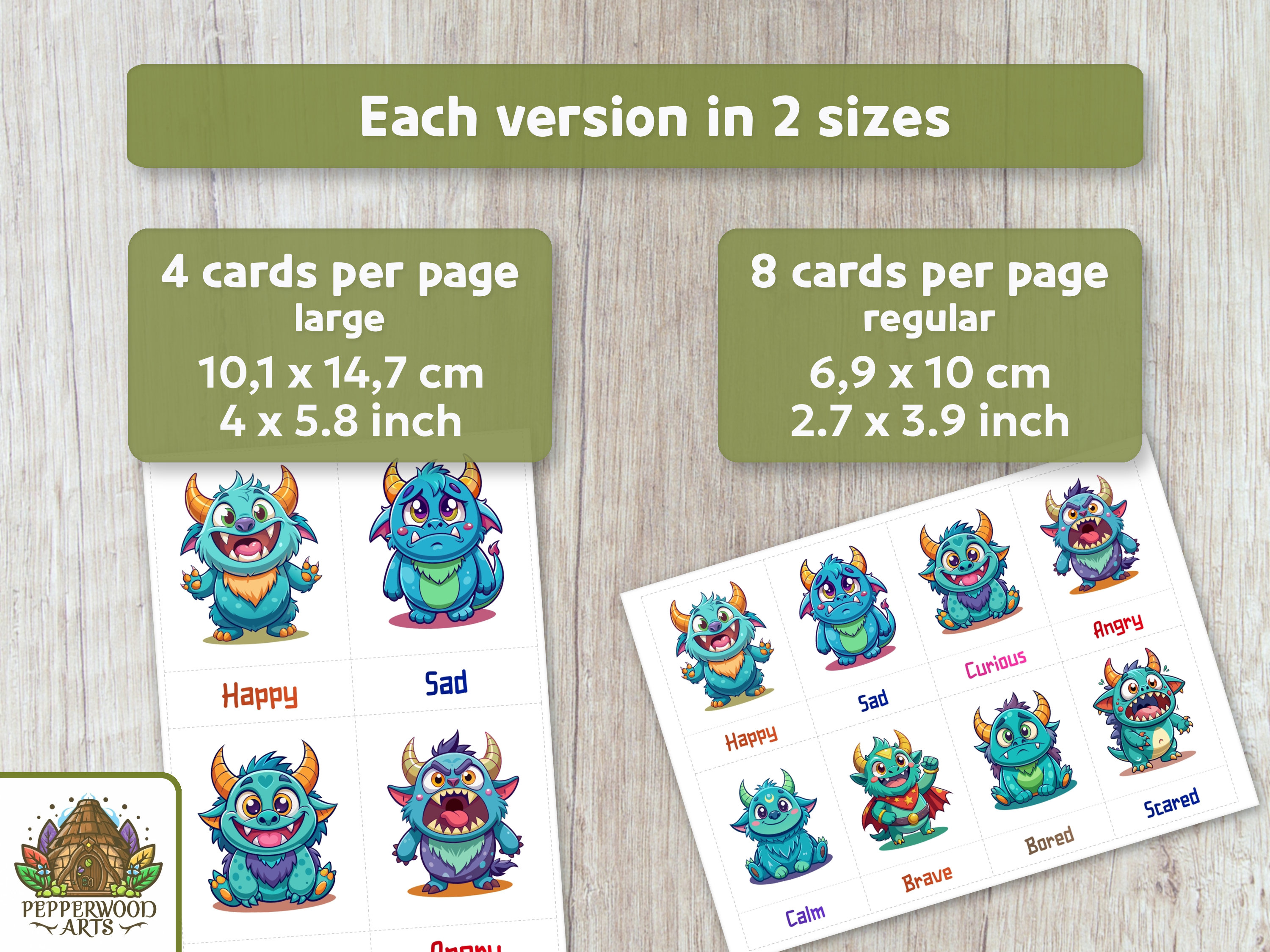 Emotions Flashcards for Kids Montessori Feelings Cards Learning Tools ...