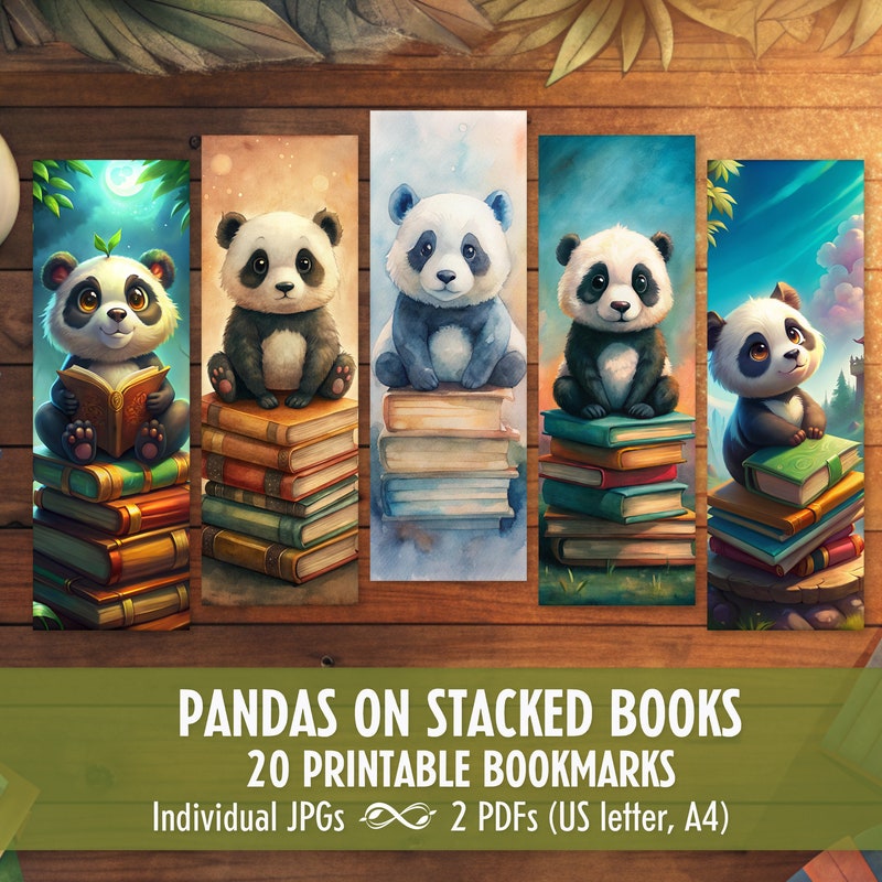 Panda Bookmark - Etsy