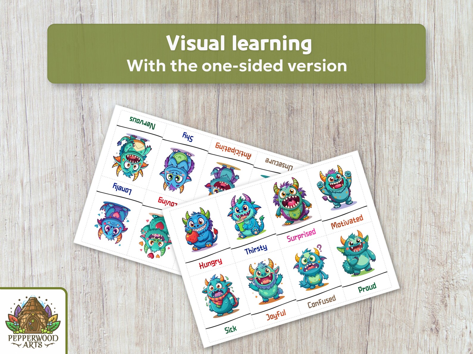 Emotions Flashcards for Kids Montessori Feelings Cards Learning Tools ...