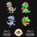 Cute T-rex Clipart Bundle, Baby Dinosaur Svg, Cute Trex Png, Cute Trex ...