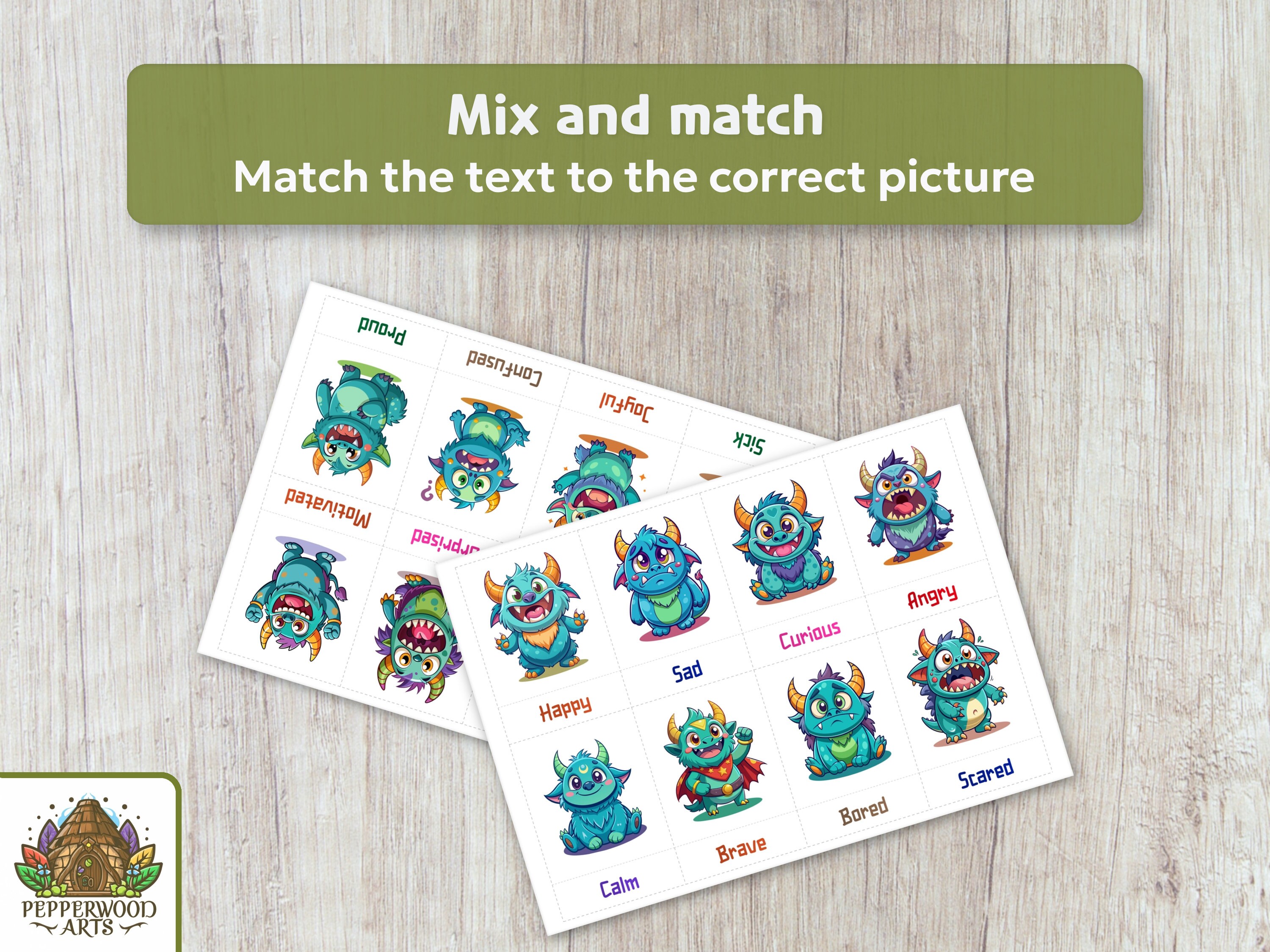 Emotions Flashcards for Kids Montessori Feelings Cards Learning Tools ...