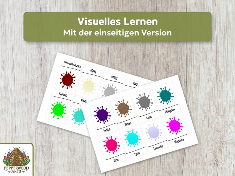 Colors Flashcards for Kids, Montessori Color Cards, Waldorf Learning ...