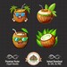 Coconut Clipart Bundle, Coconut Png, Digital Coconuts, Printable ...