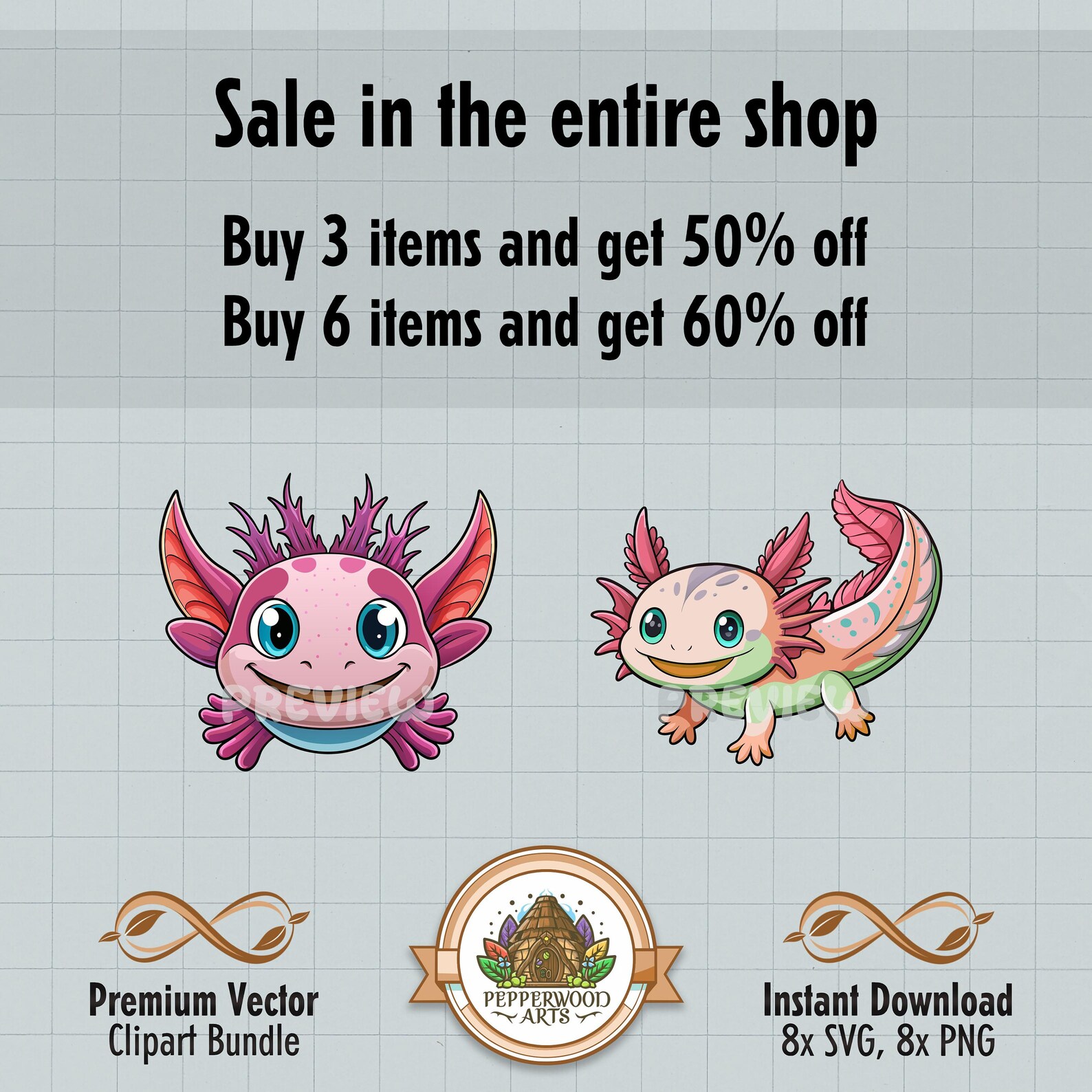 Axolotl Clipart Bundle, Axolotl Png, Axolotl Svg, Cute Axolotl, Pink ...