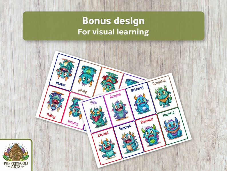 Emotions Flashcards for Kids Montessori Feelings Cards Learning Tools ...