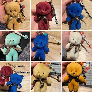 Personalised Teddy Bear Keychain | Kids Cute Gift | Handbag Car Key ...