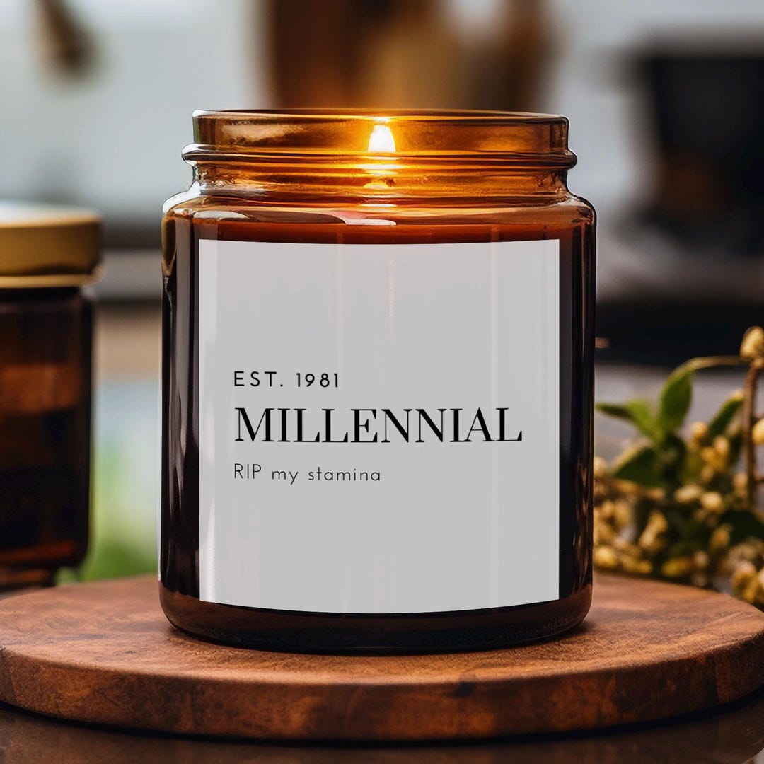 Millennial Humor Scented Candle, RIP My Stamina Candle, Millennial Gift ...