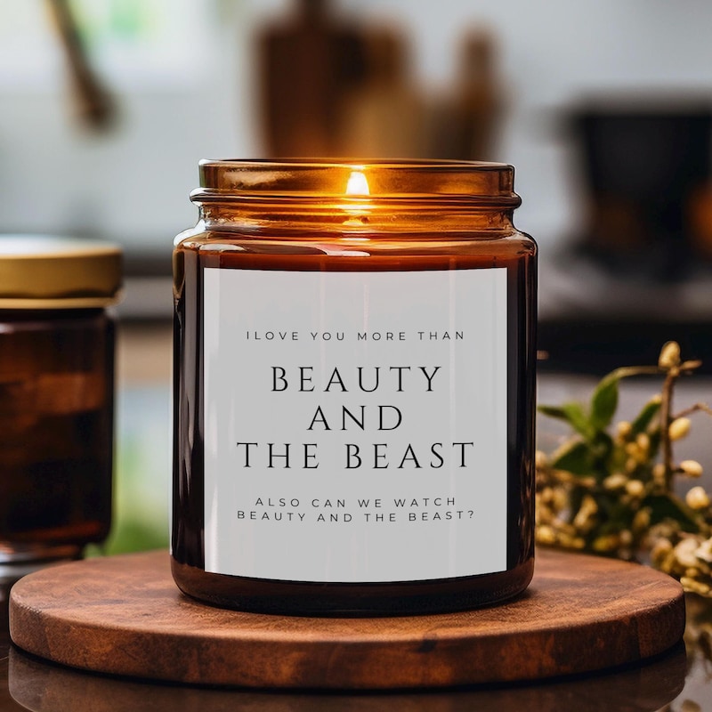 Beauty and the Beast Candle - Etsy