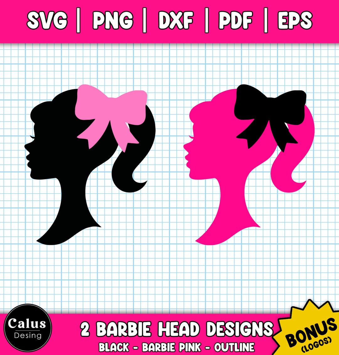 Barb Head SVG Doll SVG Doll Head Svg Doll Silhouette Woman Silhouette ...