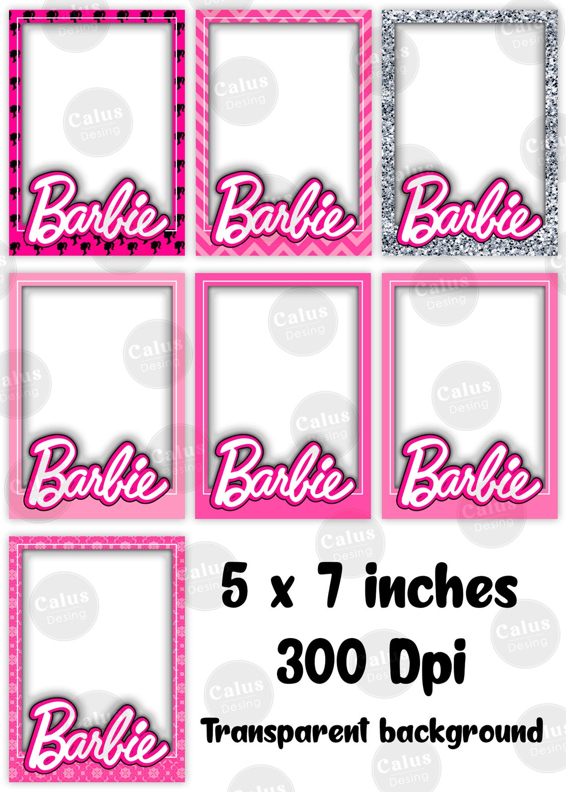 Doll Box Cutout Bundle 19 Designs Transparent Background SVG / Png Barb ...