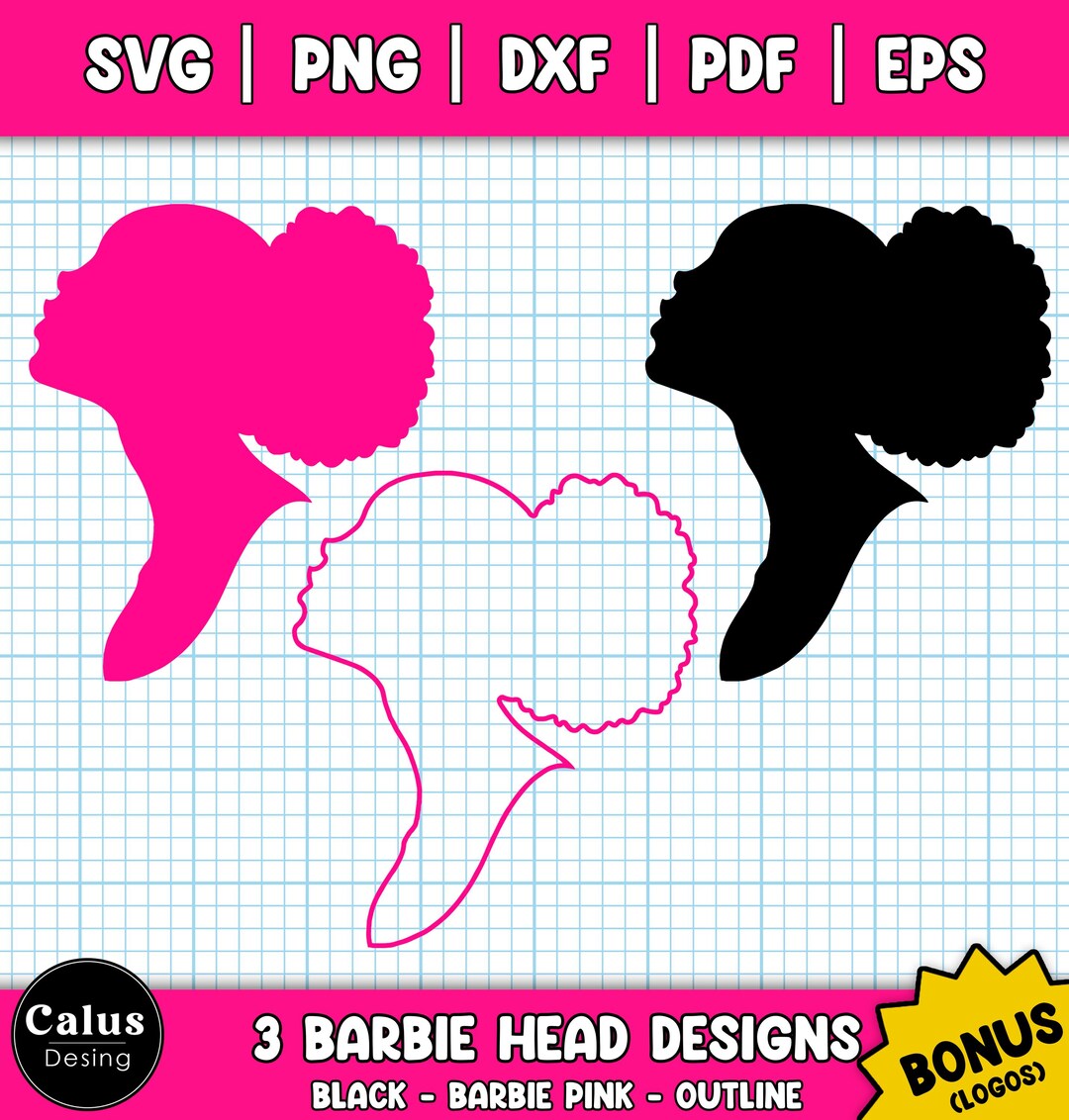 Barb Head SVG Doll SVG Doll Head Svg Doll Silhouette Woman Silhouette ...