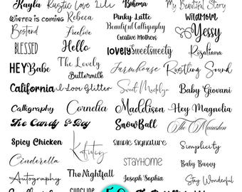 The Ultimate 50 Fonts - Font Bundle, Handwritten Font, Heart Font, Fonts for Cricut, Canva Font ...
