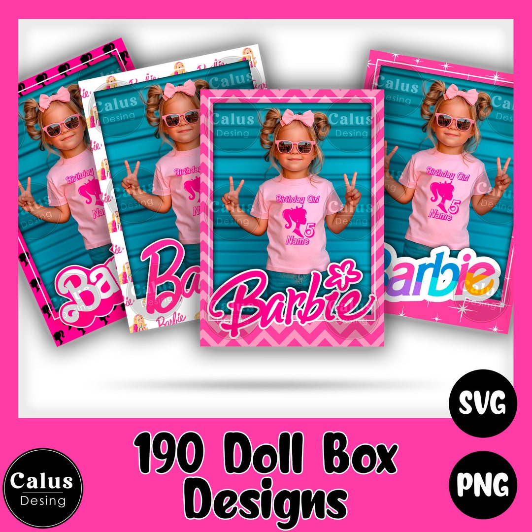 Doll Box Cutout Bundle 190 Designs Transparent Background SVG / Png ...