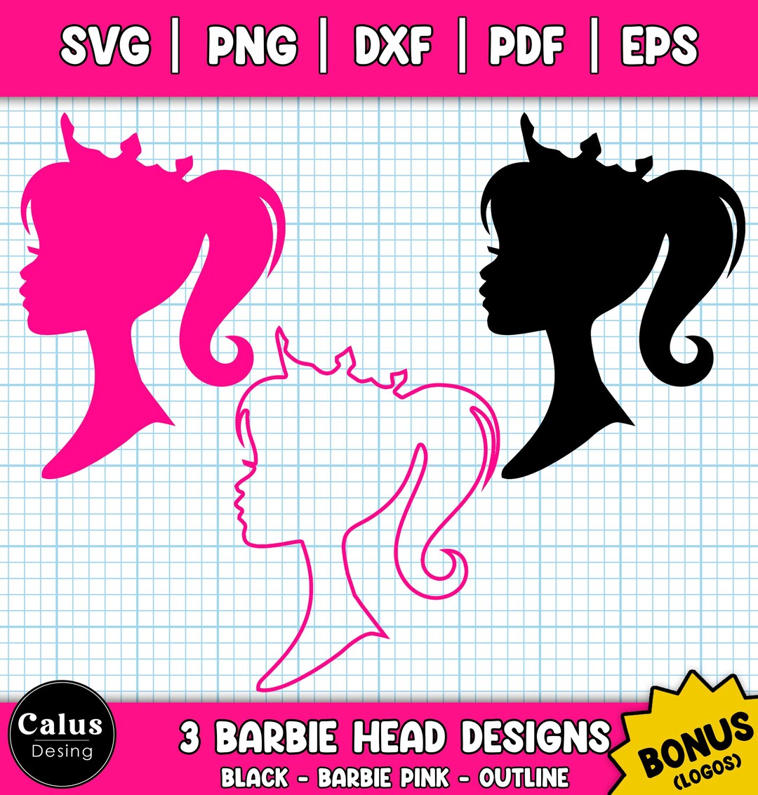 Barb Head SVG Doll SVG Doll Head Svg Doll Silhouette Woman Silhouette ...