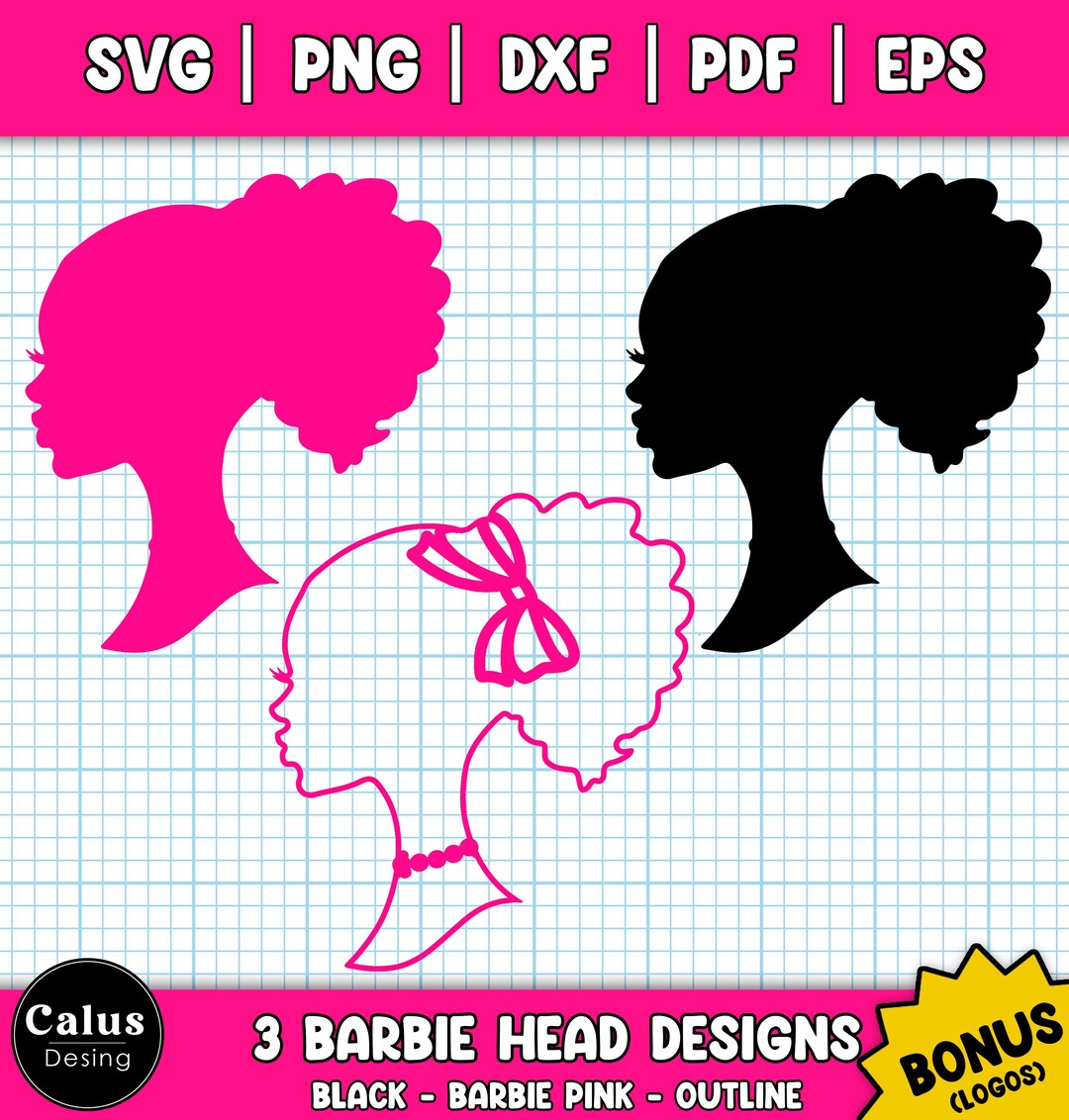 Barb Head SVG Doll SVG Doll Head Svg Doll Silhouette Woman Silhouette ...
