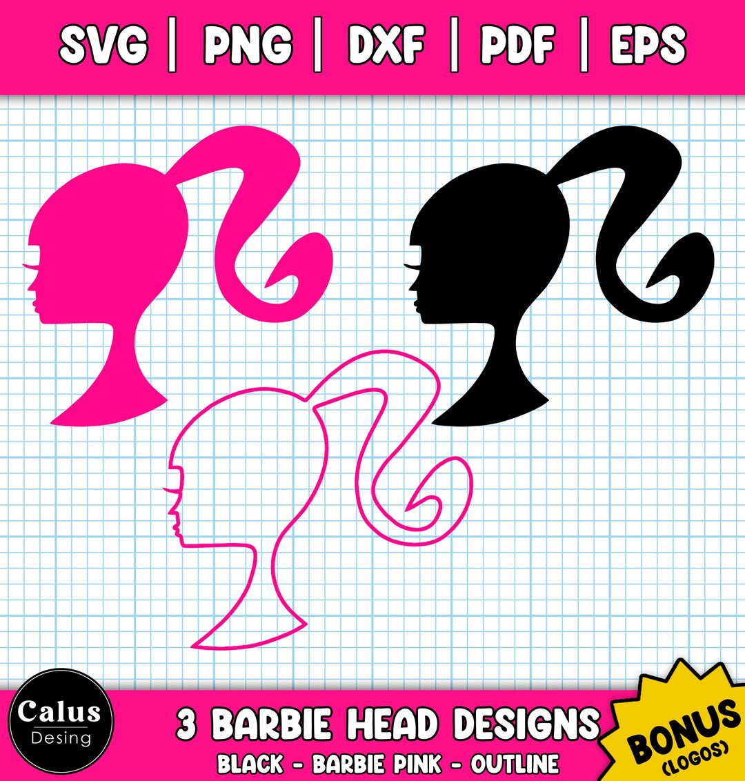 Barb Head SVG Doll SVG Doll Head Svg Doll Silhouette Woman Silhouette ...