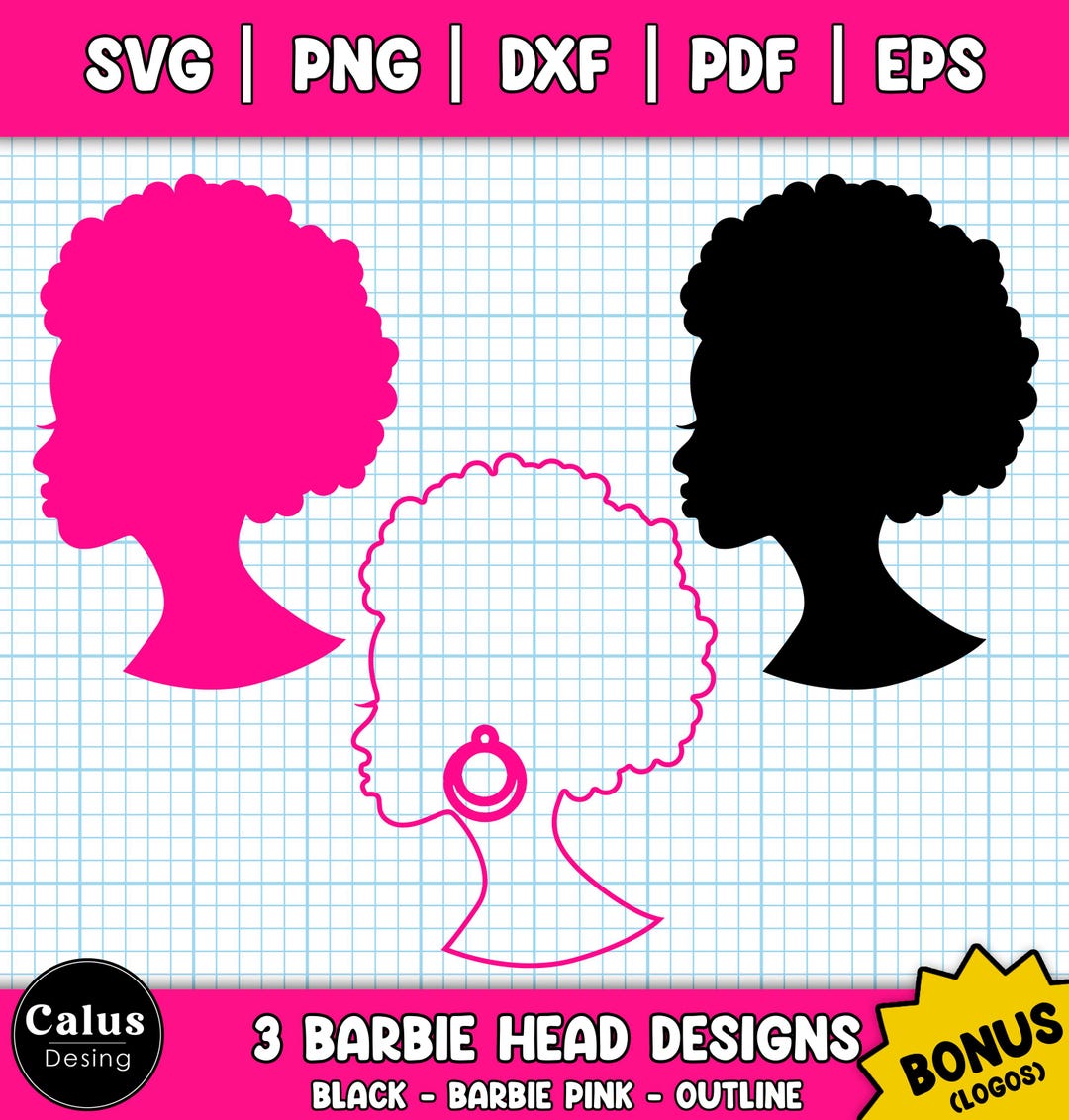 Barb Head SVG Doll SVG Doll Head Svg Doll Silhouette Woman Silhouette ...