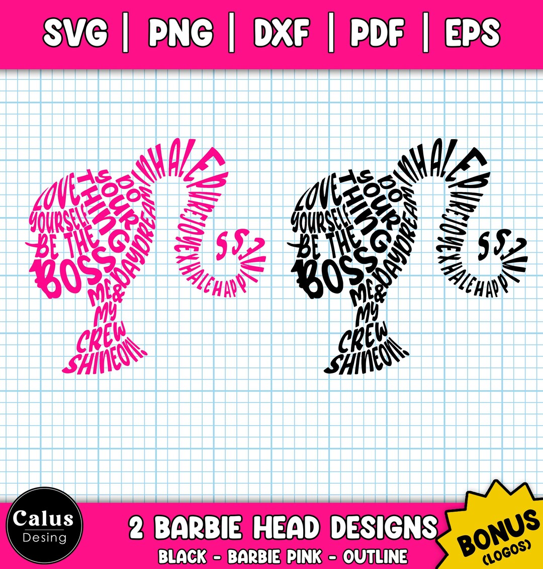 Barb Head SVG Doll SVG Doll Head Svg Doll Silhouette Woman Silhouette ...