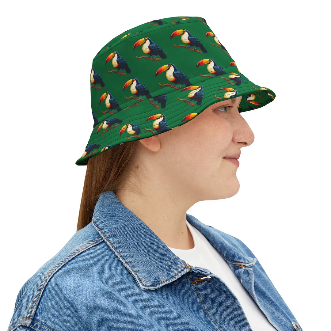Jungle Toucan Tropics Tango Tile Classic Bucket Hat AOP Made in USA ...