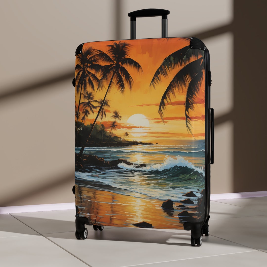 Tropical Sunset Hawaiian Island Getaway Vacation Stylish Sturdy Easy-to ...