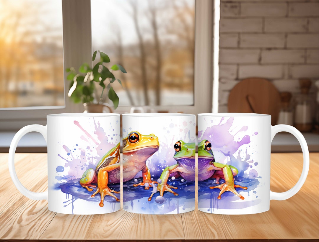 Dual Frog Mug, Frog Gift, Frog Coffee Cup, Outdoorsy Mug, Animal Coffee ...