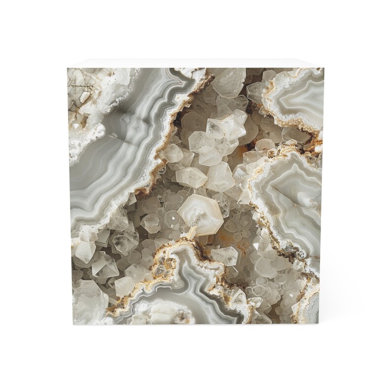 Nature Textured Inspired Note Cube Tactile Geode Illusion Graphic ...