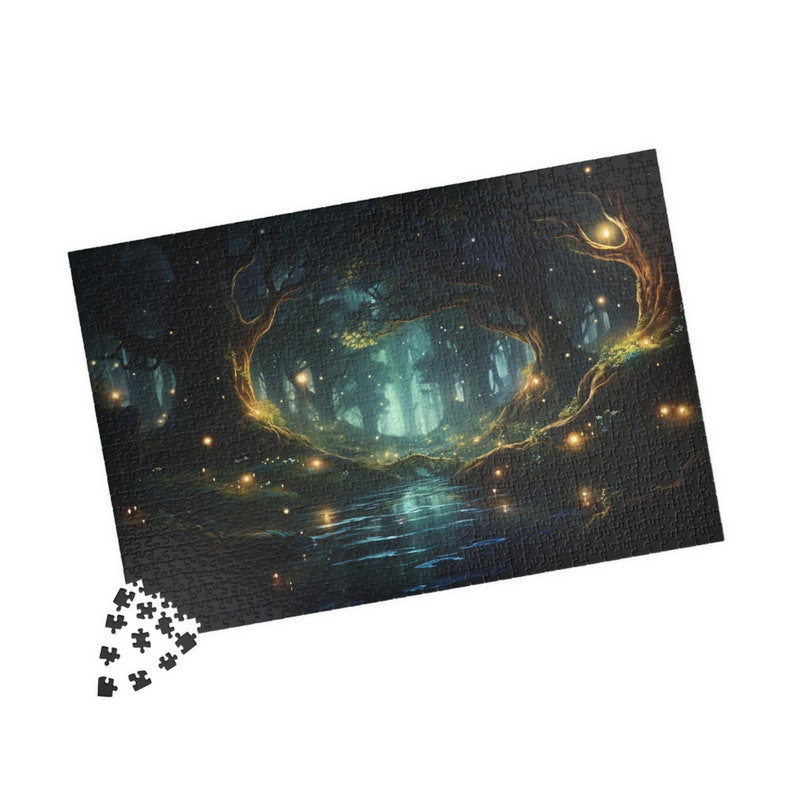 Magical Fae Fairy Firefly Illuminate Tree Forest 1014 Piece Jigsaw ...