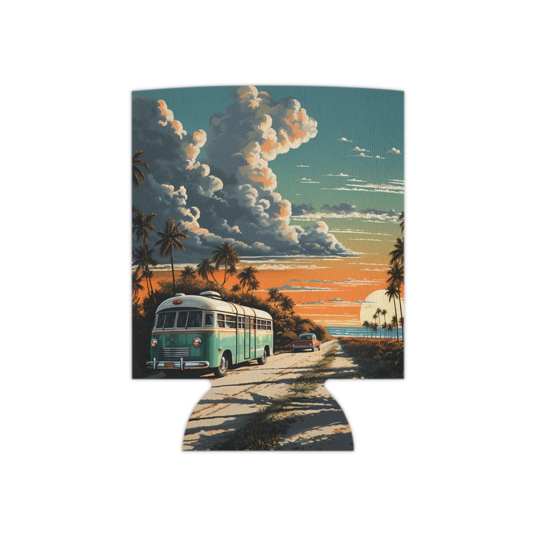 Retro 70's Van Groovy Transportation Vintage Premium Insulated Can ...